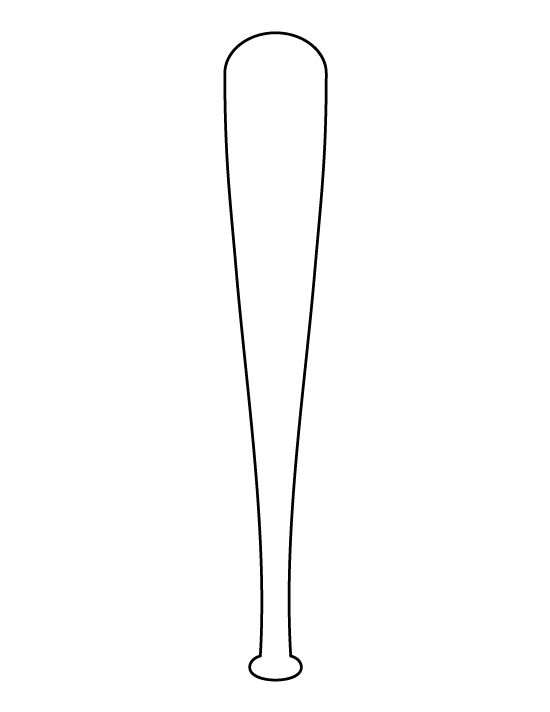 Printable Baseball Bat Template