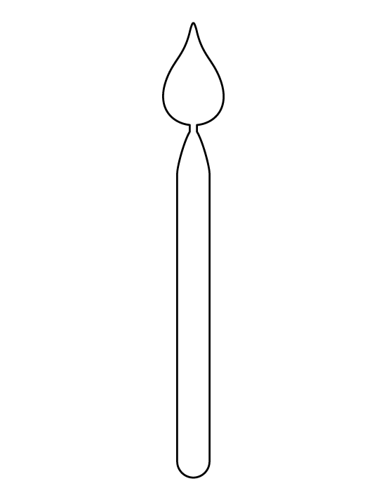 Printable Birthday Candle Template