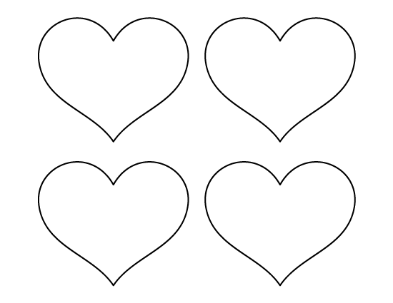 Free Pattern For Heart Template Printable Valentines Medium Heart 