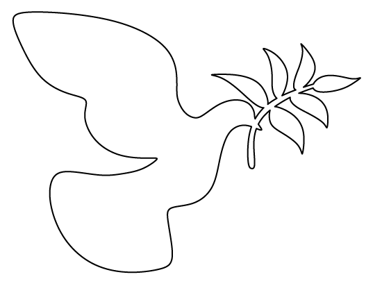 Free Printable Peace Dove Template Printable Templates