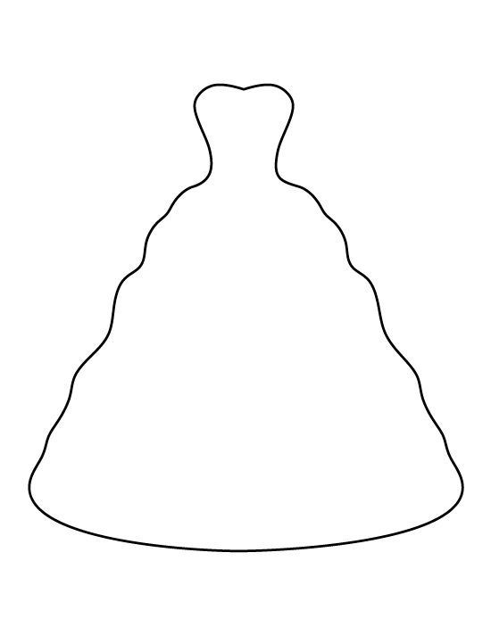 Printable Wedding Dress Template