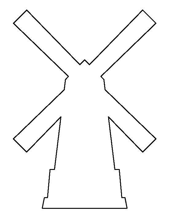 Printable Windmill Template